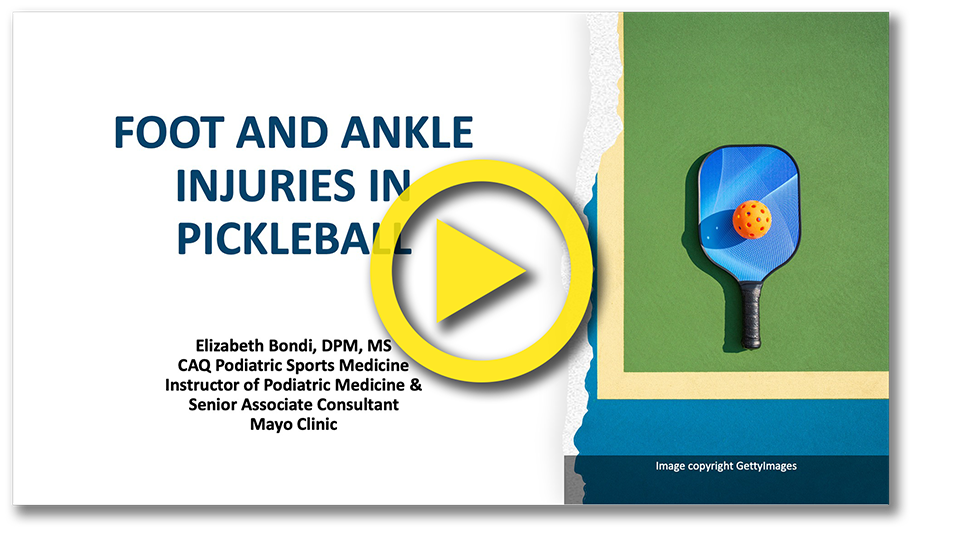 This Just In... - Foot and Ankle injuries in Pickleball
